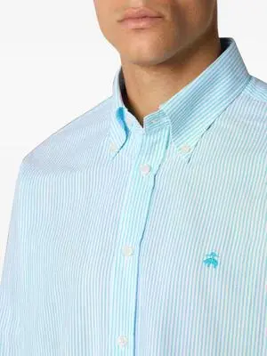 Brooks Brothers Logo-embroidered Button-down Shirt - Blue
