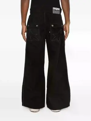MADFRENZY Double-button Wide Leg Trousers