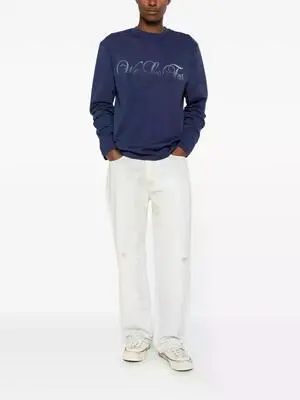 MADFRENZY Long-sleeve Crew Neck Top - Blue