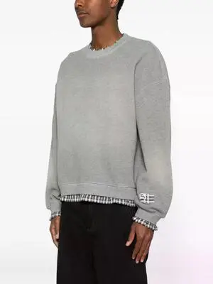 MADFRENZY Gingham-trim Sweatshirt
