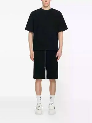 Off-White Logo-pattern Terrycloth T-shirt - Black