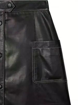 Paul Smith Buttoned Leather Midi Skirt