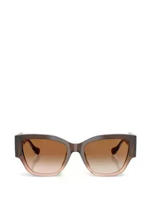 Versace Geometric Frame Sunglasses - Brown