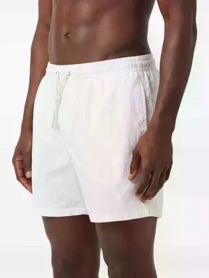 Canali Patterned Drawstring Swim Shorts - Neutrals