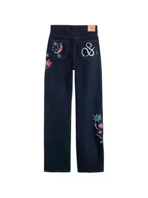 Scotch & Soda Floral Embroidered Jeans