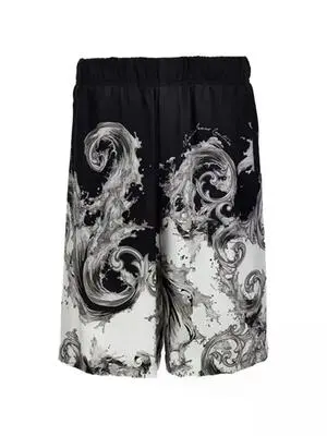 Versace Graphic Print Knee-length Shorts - Blue