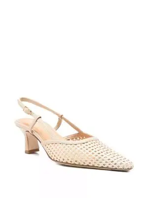 JULIE DEE Woven Slingback Pumps