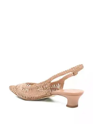 JULIE DEE Woven Slingback Pumps