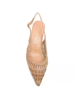 JULIE DEE Woven Slingback Pumps