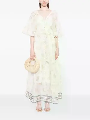 WE ARE KINDRED Cynthia Maxi Dress With V-neck And Puff Sleeves - Neutrals