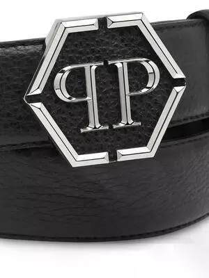Philipp Plein Hexagon Leather Belt