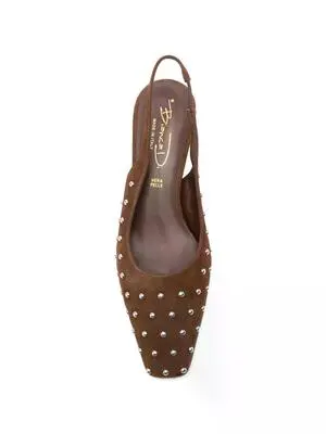 BIANCADI Bianco Di Studded Embellishment Slingback Pumps