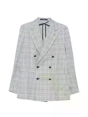 Tagliatore Double-breasted Plaid Blazer