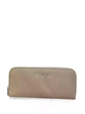 Orciani Zip-arond Leather Wallet - Neutrals