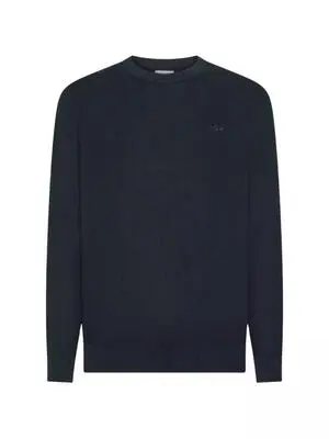 SUN 68 Crewneck Logo Sweater - Blue