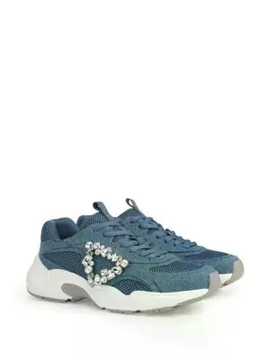 SERGIO ROSSI Sr 0024 Crystal Embellished Sneakers - Blue