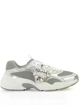 SERGIO ROSSI Tone Crystal Embellished Mesh Panelled Sneakers
