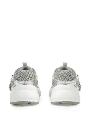 SERGIO ROSSI Tone Crystal Embellished Mesh Panelled Sneakers