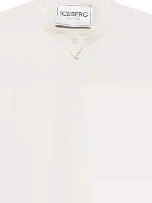 Iceberg Beige Collarless Shirt