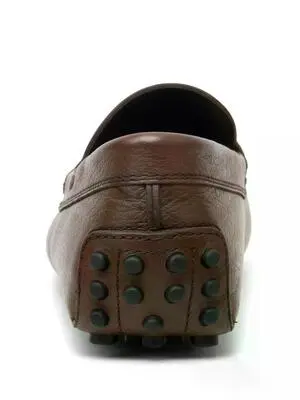 TOD'S T Plate Gommino Loafers - Brown
