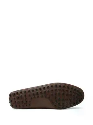 TOD'S T Plate Gommino Loafers - Brown