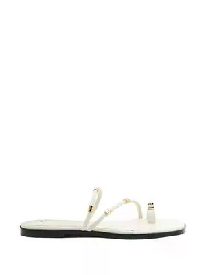 Patrizia Pepe White Gold-tone Hardware Fly Essential Sandals