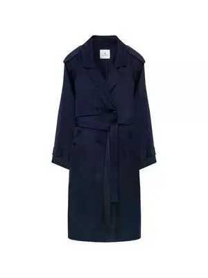 ANINE BING Ricki Maxi Trench Coat - Blue