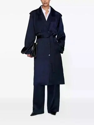 ANINE BING Ricki Maxi Trench Coat - Blue