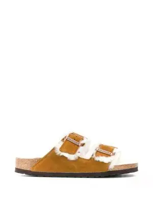 BIRKENSTOCK Arizona Shearling Lined Sandals - Neutrals