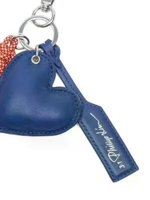 3.1 Phillip Lim Braided-detail Heart Charm - Blue