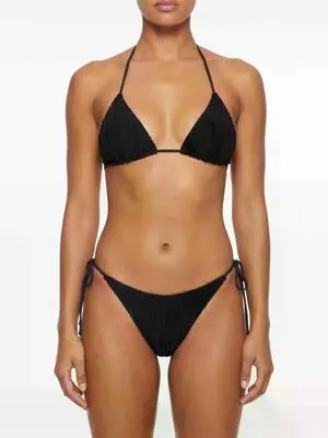 ALLIS BEACHWEAR Triangle Plissé Tie-fastening Bikini