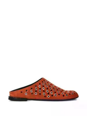 Premiata Eyelet Detail Mules - Orange