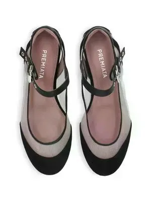 Premiata Buckle Ballet Flats - Black