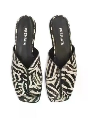 Premiata Zebra-print Flat Sandals