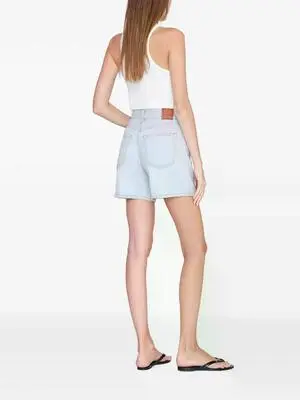 ANINE BING Delaney Frayed-edge Denim Shorts