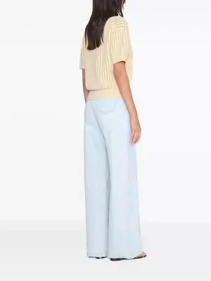 ANINE BING Flynne Open-knit Short-sleeve Cardigan