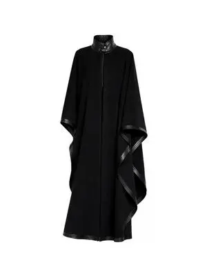 Elie Saab Leather Trimmed Cape