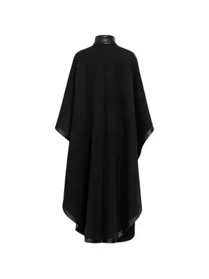 Elie Saab Leather Trimmed Cape