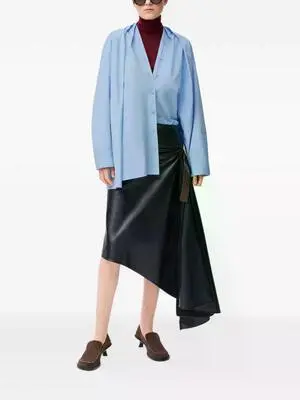 Loewe Draped Cotton Shirt - Blue