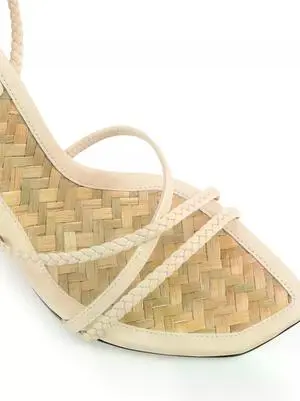 SERGIO ROSSI Braided Leather Strappy Sandals
