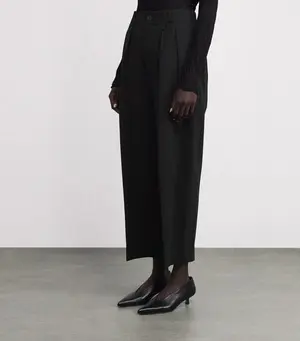 Issey Miyake Cotton Blend Straight Leg Trousers