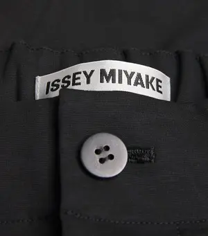 Issey Miyake Cotton Blend Straight Leg Trousers