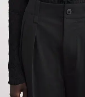Issey Miyake Cotton Blend Straight Leg Trousers