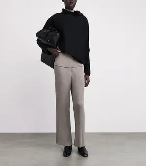 Issey Miyake Pleated Straight Leg Trousers