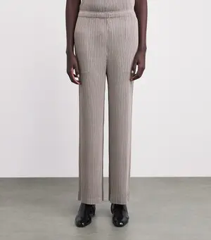 Issey Miyake Pleated Straight Leg Trousers