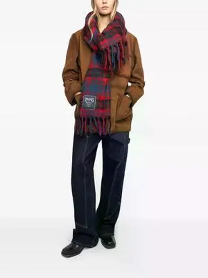 Zadig&Voltaire Tartan Fringed Scarf - Blue
