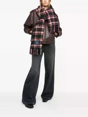 Zadig&Voltaire Joan Tartan Fringed Scarf - Black