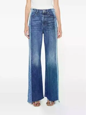 MOTHER Fray Wide Leg Jeans - Blue