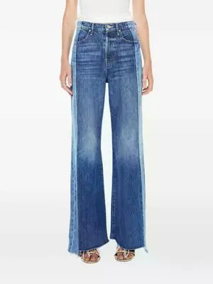 MOTHER Fray Wide Leg Jeans - Blue