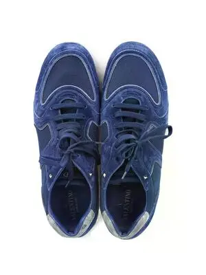 Valentino Garavani Mesh Suede Lace-up Sneakers